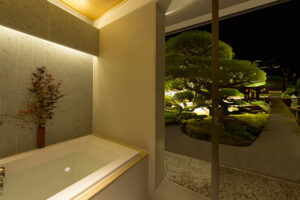 季節の移ろいに思いを馳せる | 和モダン 浴室 | BAINCOUTURE｜高級オーダーメイドバスルームブランド