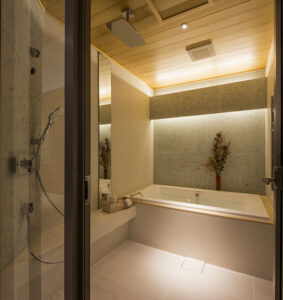 季節の移ろいに思いを馳せる | 和モダン 浴室 | BAINCOUTURE｜高級オーダーメイドバスルームブランド